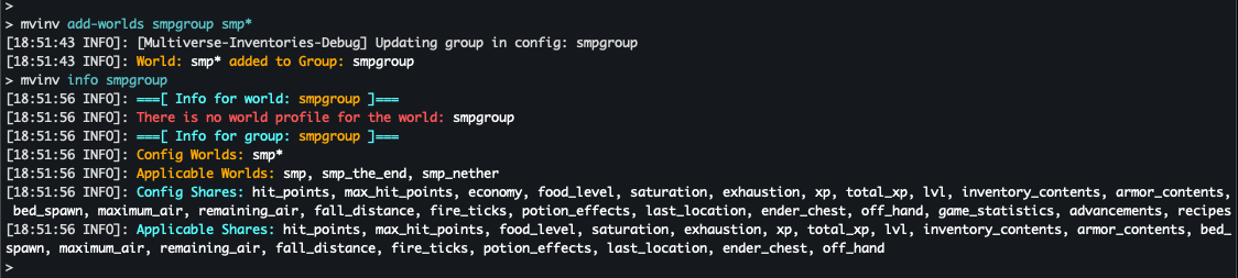 Advanced Group Config - Multiverse